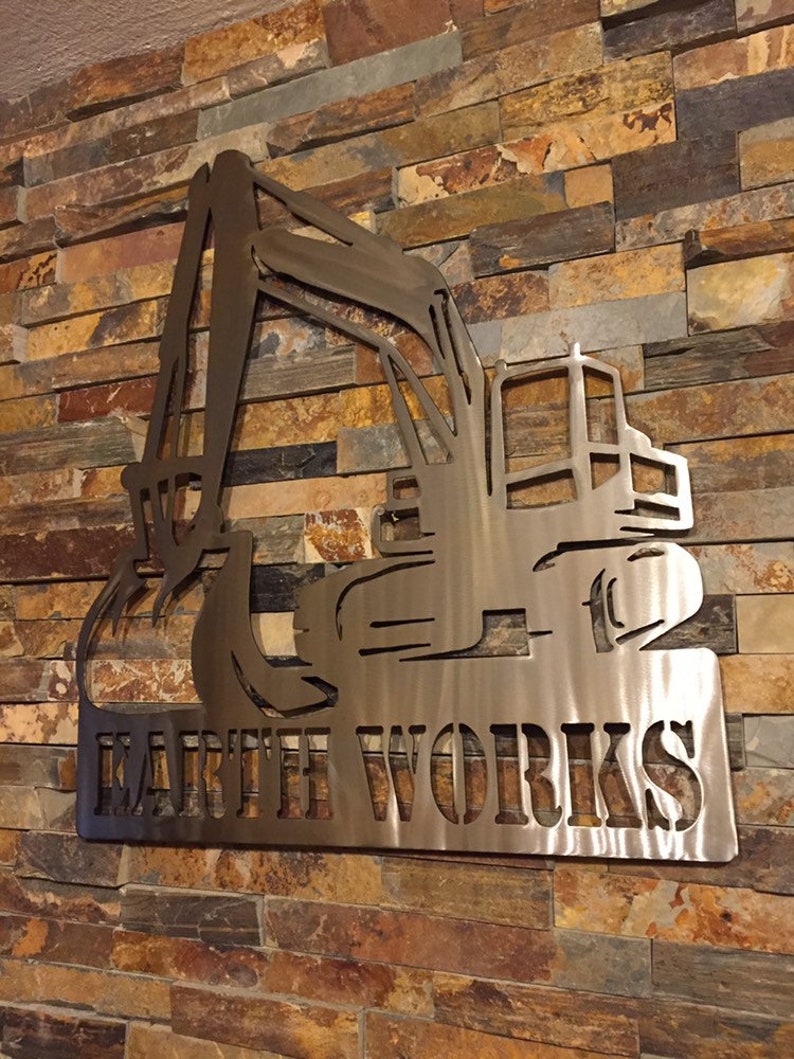 Metal Excavator Sign Construction Sign Little Boys Room - Etsy