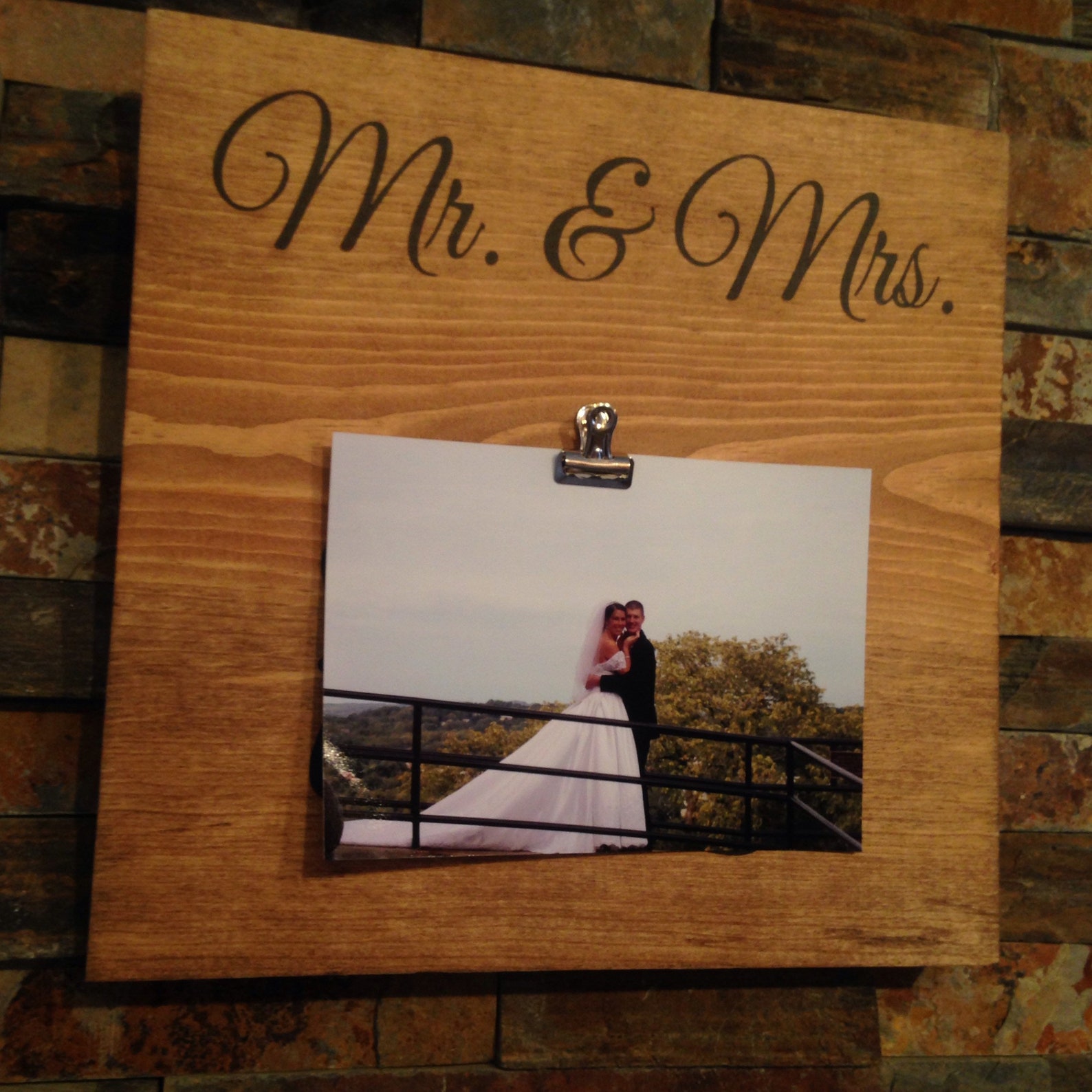 Black Wedding Countdown Wedding Photo Frame Wedding Gift | Etsy