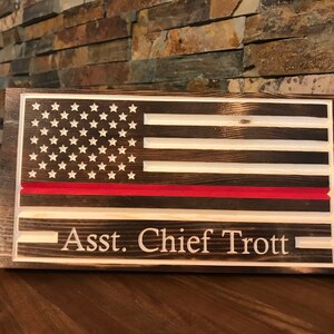 Flag desk plaque Rustic Personalized personalized gift | Etsy