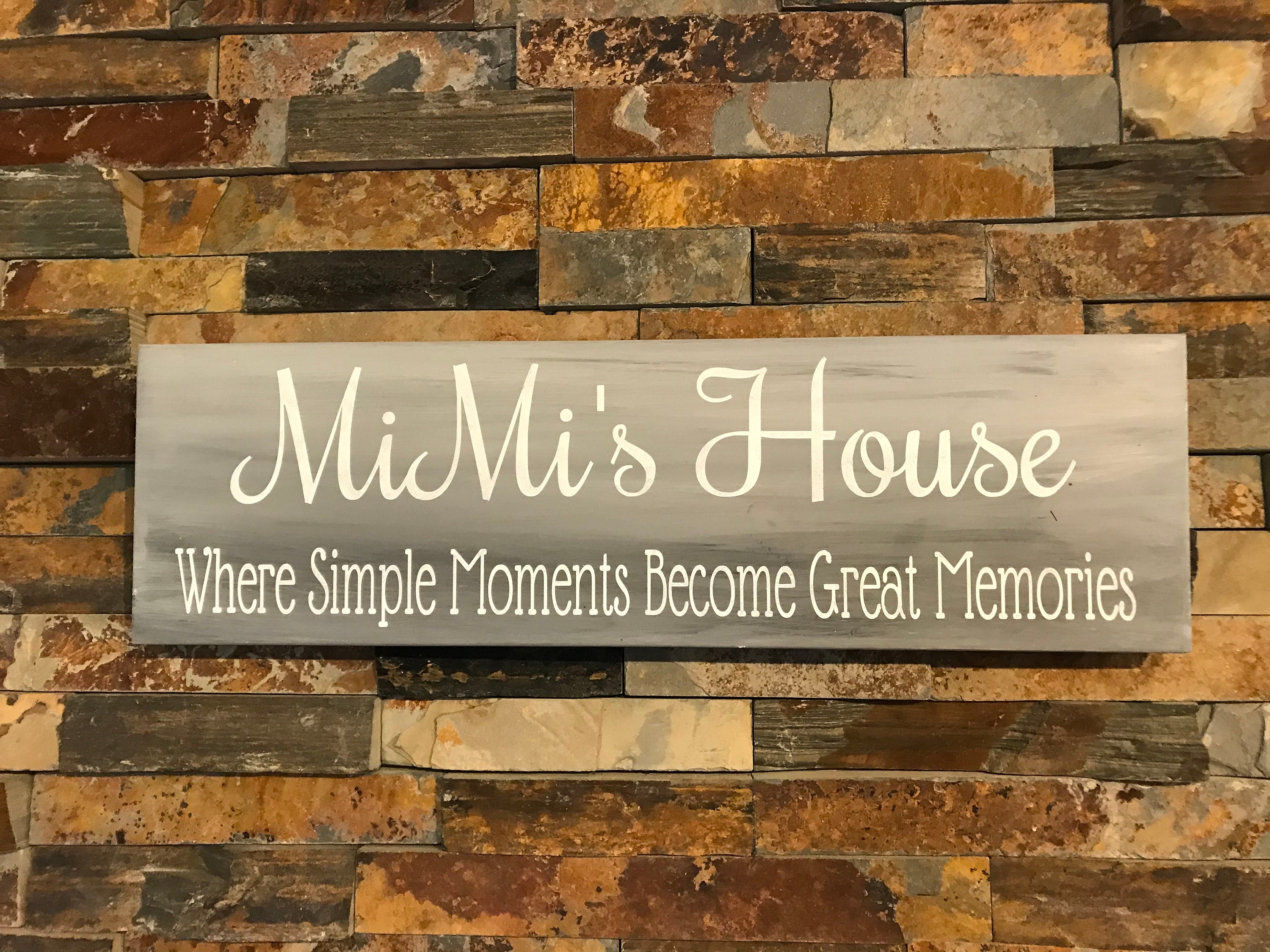 Mimi Sign Mimi's House Where Simple Moments Become Great - Etsy