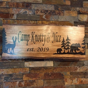 Camp Name Personalized Camp Sign- Deer Sign - Bear Sign- Personalized ...