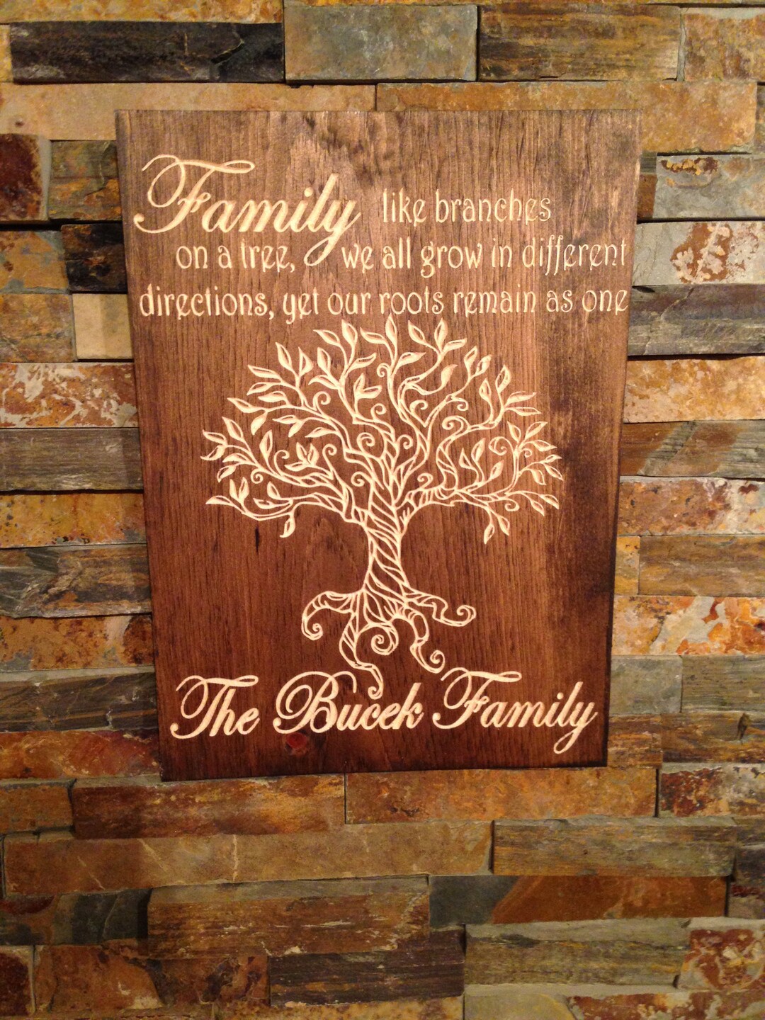Personalized Tree of Life Wooden Engraved Sign - Family Heirloom ...