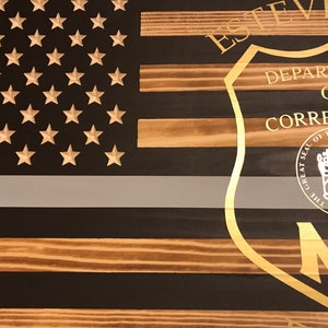 Custom Patch or Badge Flag - Thin Gray Line - Correctional Officers ...