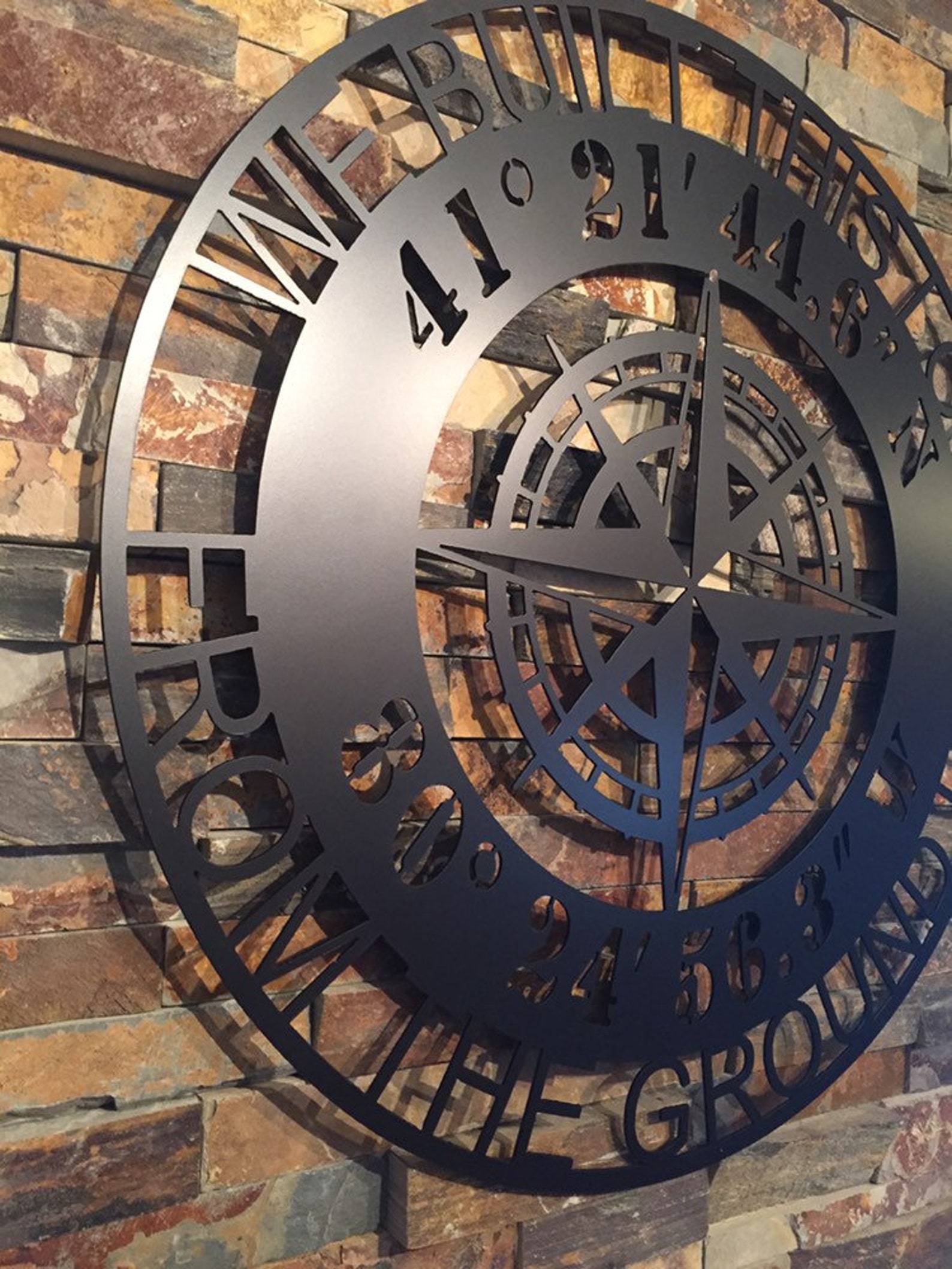 Metal Coordinates Sign Custom Metal Sign 1st Home - Etsy