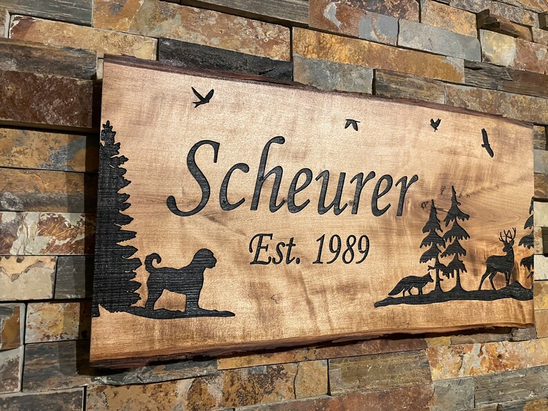Camp Name Personalized Camp Sign Deer Sign address Sign - Etsy
