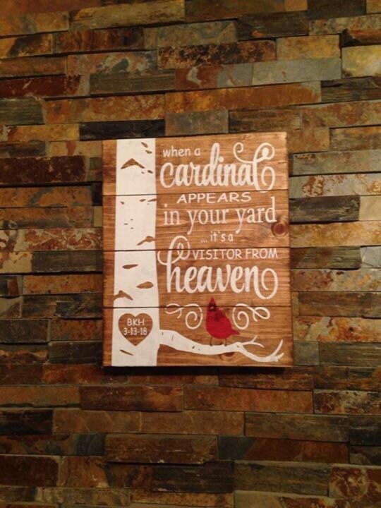 Cardinal Sign Memorial Sign Custom Memorial Sign Wooden - Etsy