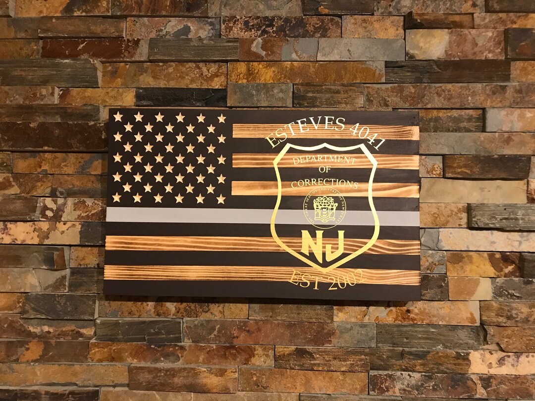 Custom Patch or Badge Flag - Thin Gray Line - Correctional Officers ...