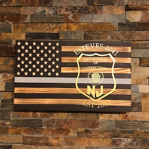 Custom Patch or Badge Flag - Thin Gray Line - Correctional Officers ...