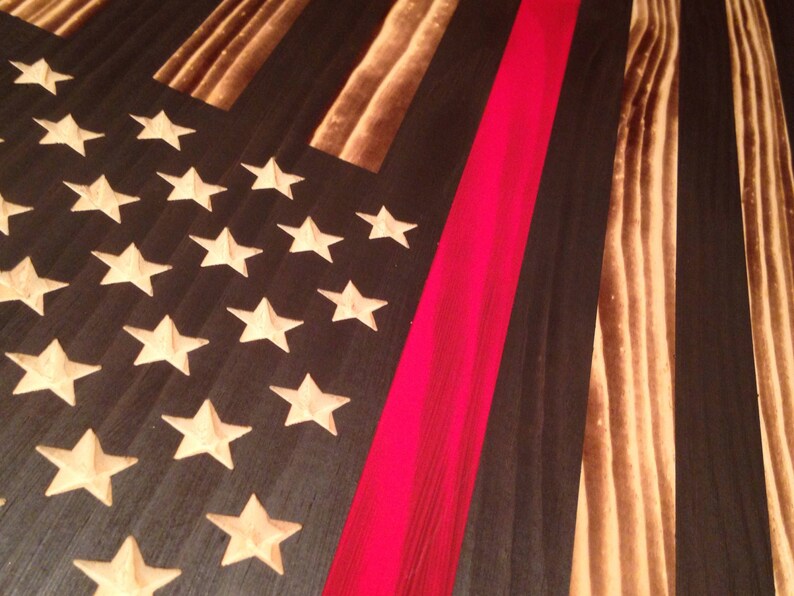 Custom patch or cross Flag American Flag thin red line | Etsy