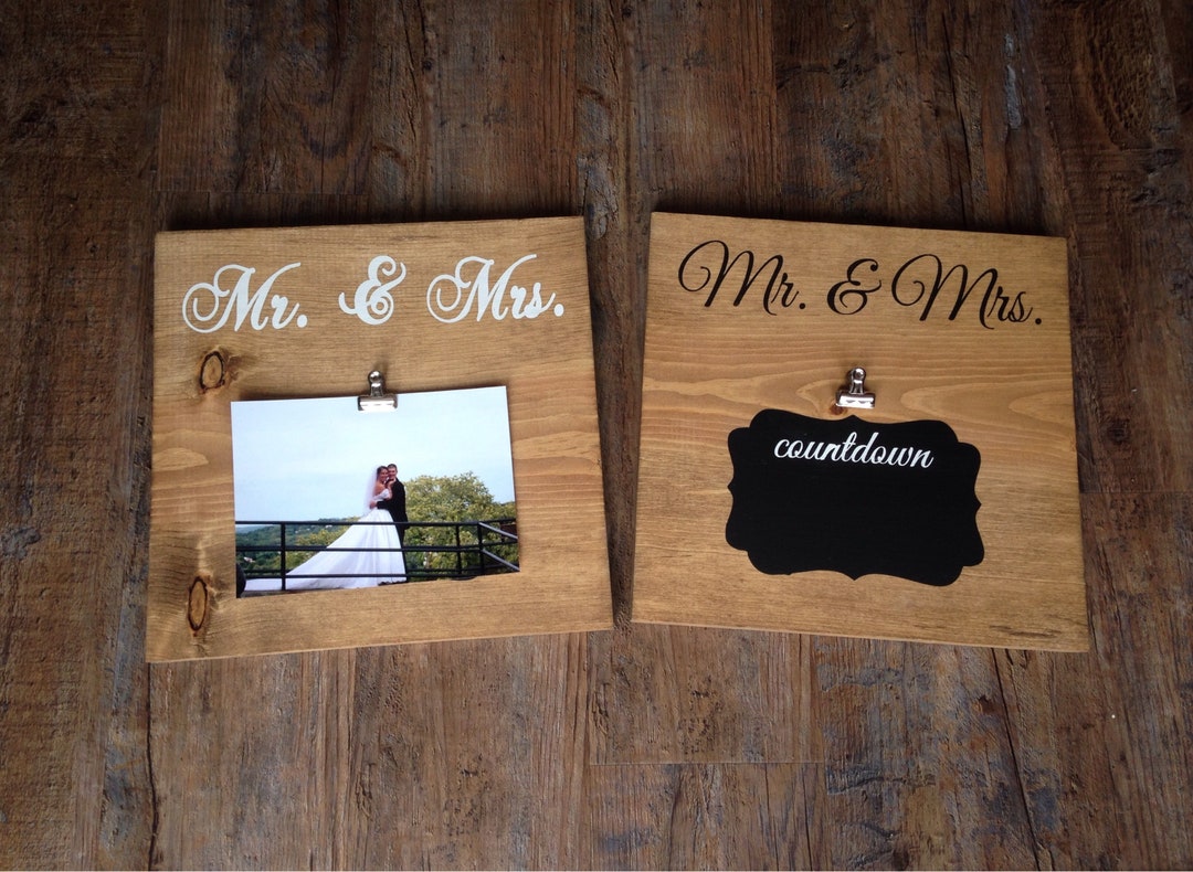 Custom Wedding Countdown - Wedding Photo Frame - Wedding Gift - Bridal ...