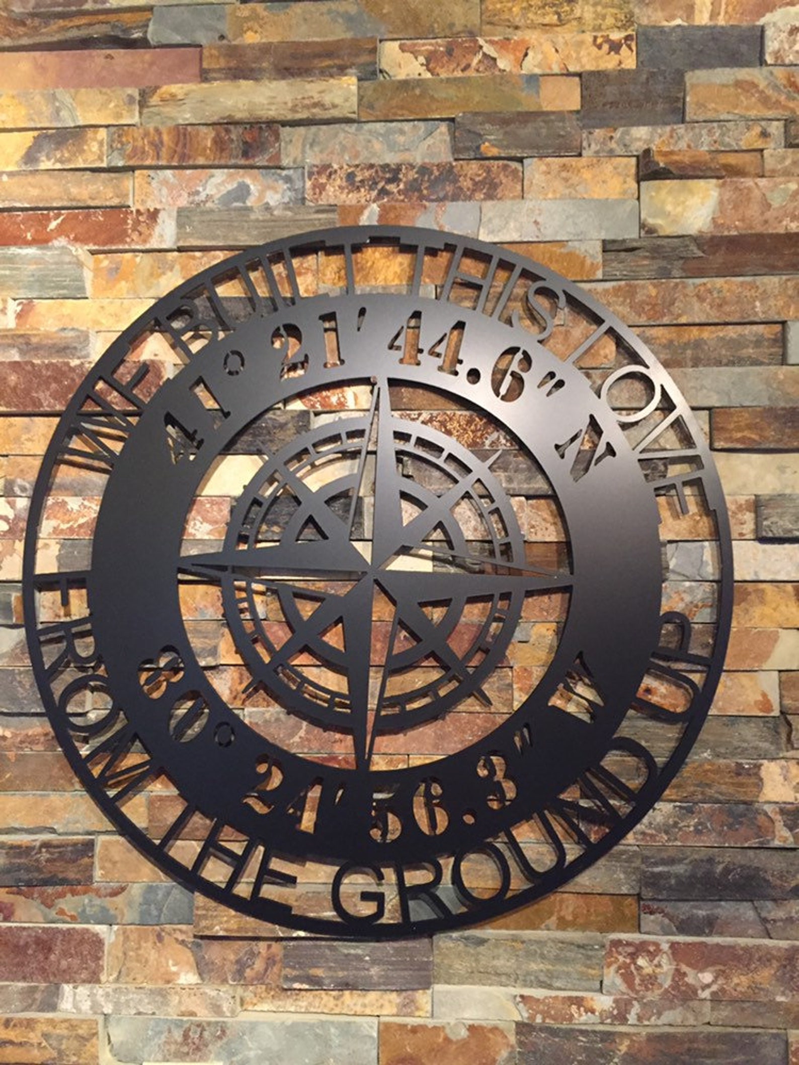 Metal Coordinates Sign Custom Metal Sign 1st Home - Etsy