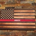 Red With White Lettering Rustic Flag American Flag Thin - Etsy
