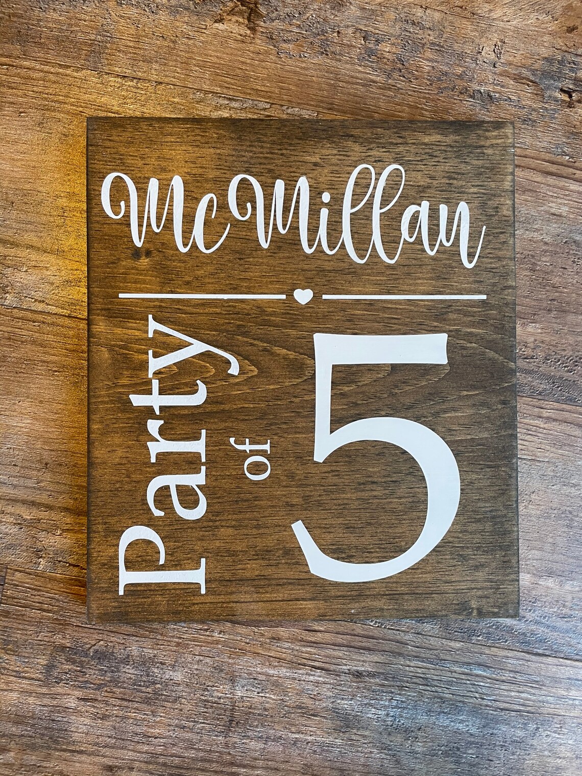 Party of Sign Party of 4 Party 0f 5 Custom Family Sign | Etsy