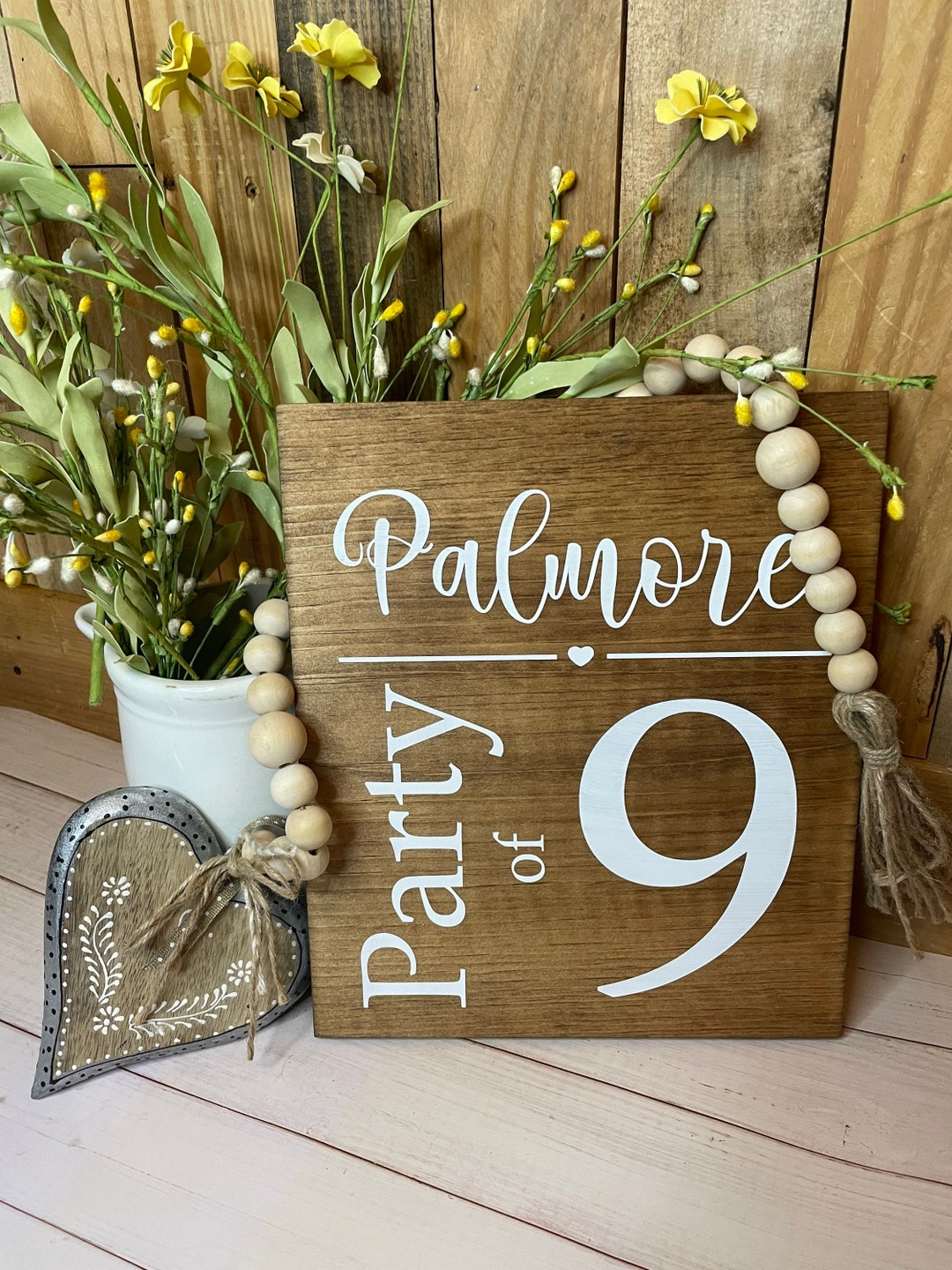 Party of Sign Party of 4 Party 0f 5 Custom Family Sign Sign for Mom ...