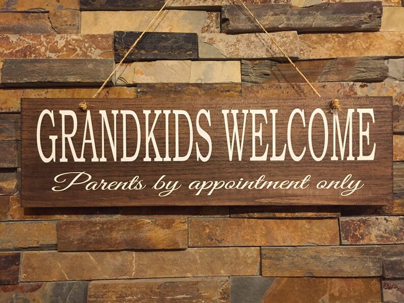 Handmade Grandkids Welcome Sign: Gift for Grandparents - Etsy