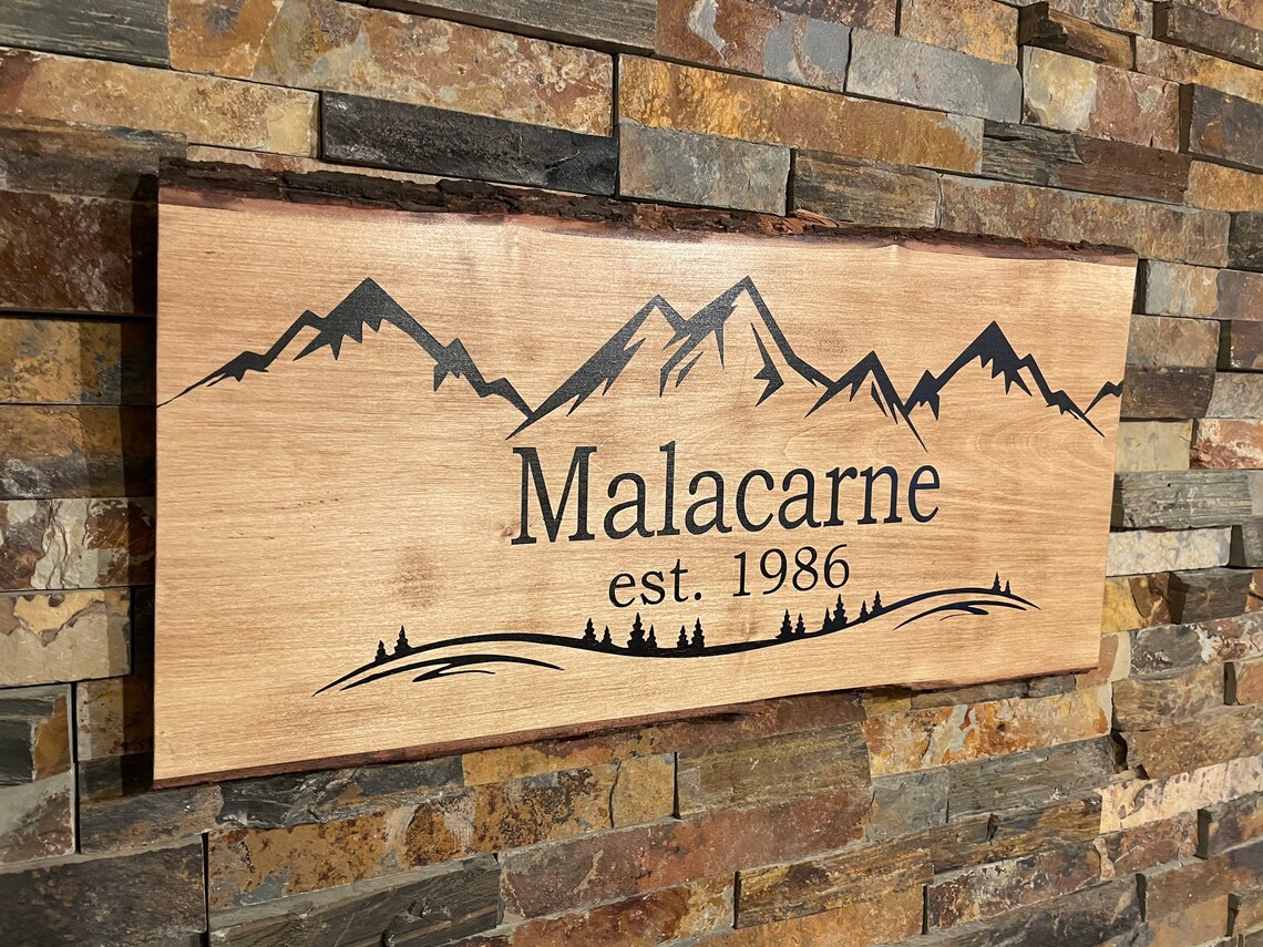 Custom Mountain address Sign Personalized Sign for Skiing - Etsy