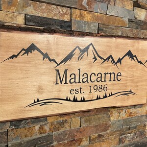 Custom Mountain -address Sign- Personalized Sign for Skiing Condo ...