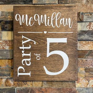 Party of Sign Party of 4 Party 0f 5 Custom Family Sign Sign for Mom ...