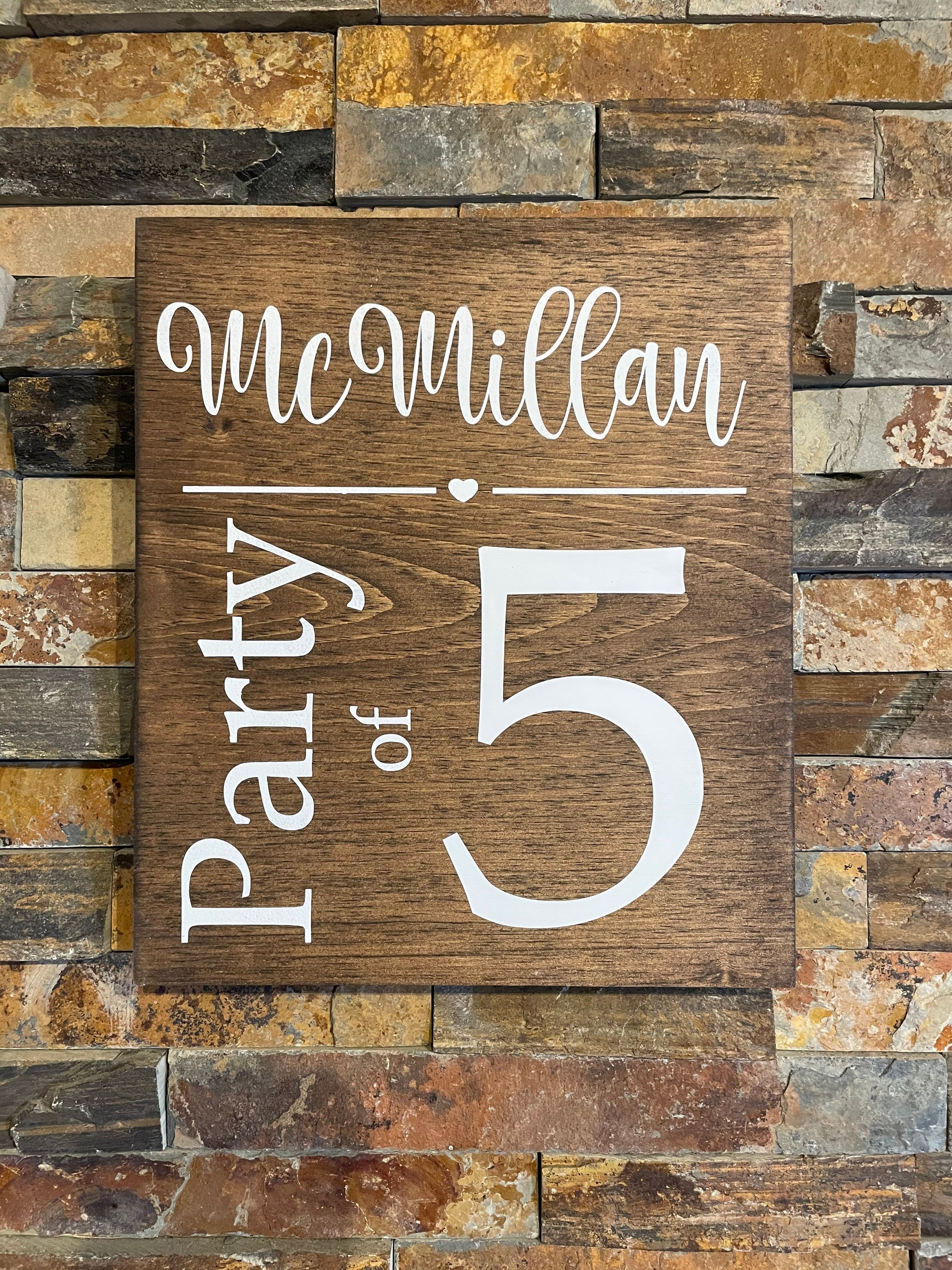 Party of Sign Party of 4 Party 0f 5 Custom Family Sign | Etsy