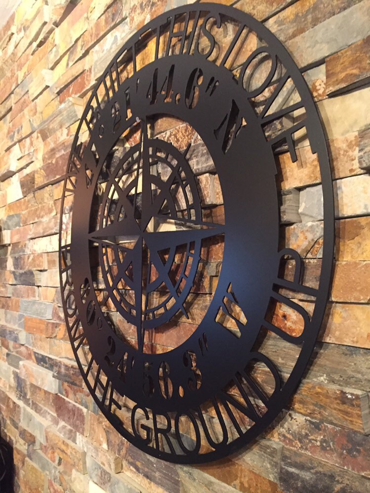 Metal Coordinates Sign Custom Metal Sign 1st Home - Etsy