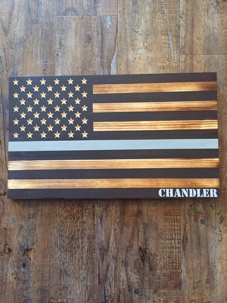 Lg Rustic Flag Wood Flag American Flag Flag With Gray | Etsy