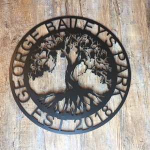 Tree of Life Metal Sign- Tree of Life-custom Metal Signs- Metal Home ...