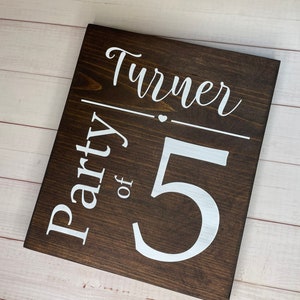 Party of Sign Party of 4 Party 0f 5 Custom Family Sign Sign for Mom ...