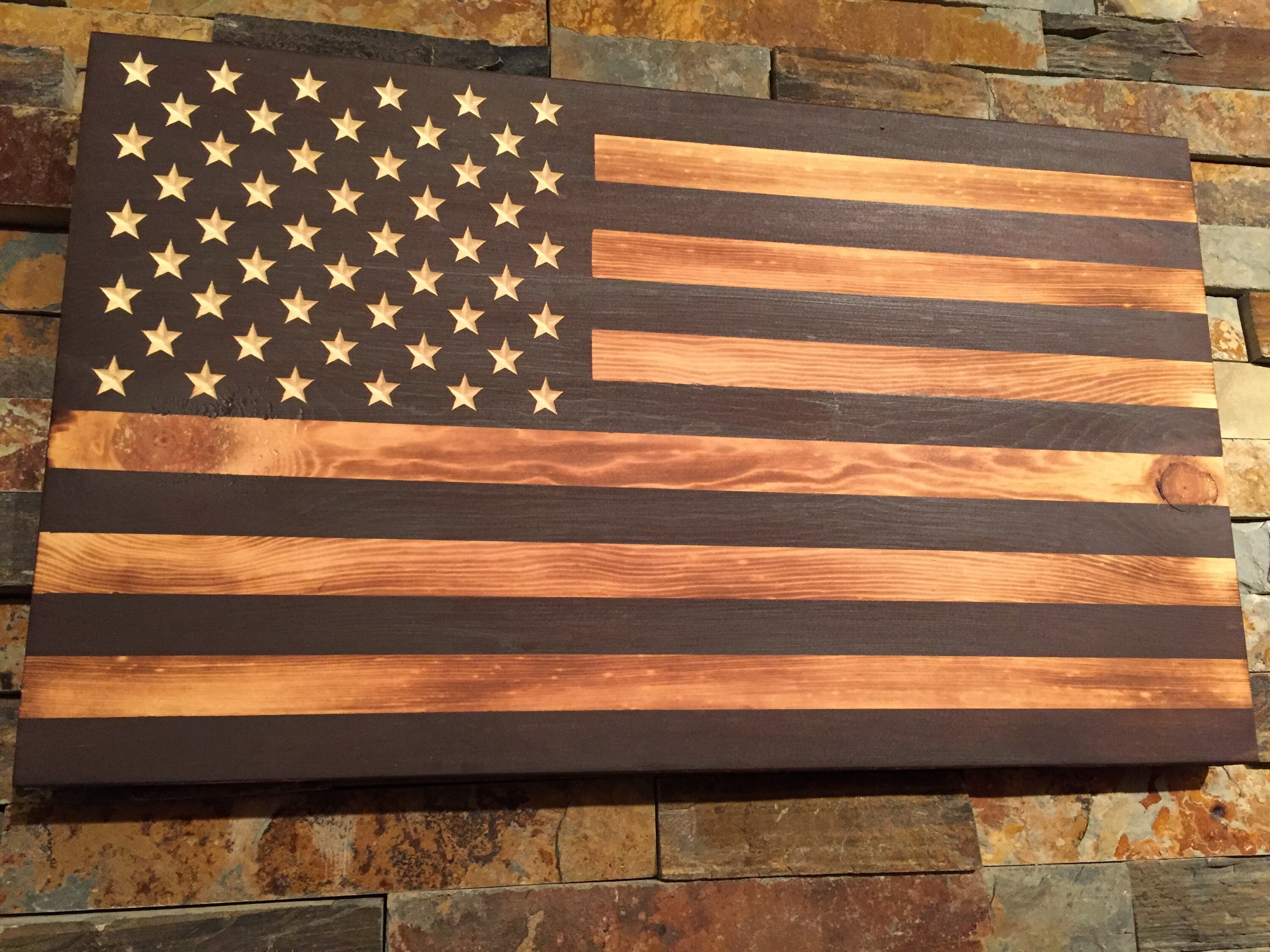 Rustic American Flag wooden Flag American Flag Rustic - Etsy