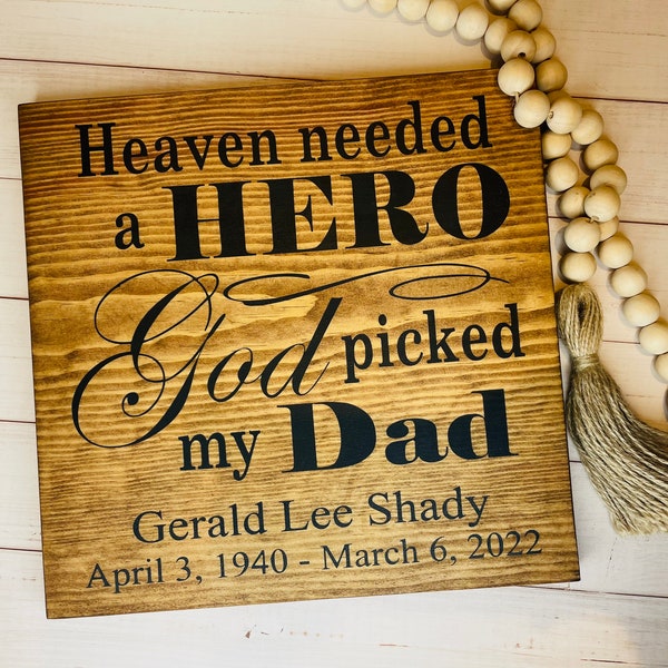 Memorial for Dad Hero - Etsy