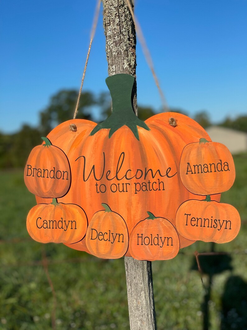 Personalized Pumpkin Sign: Welcome to Our Patch, Fall Decor - Etsy