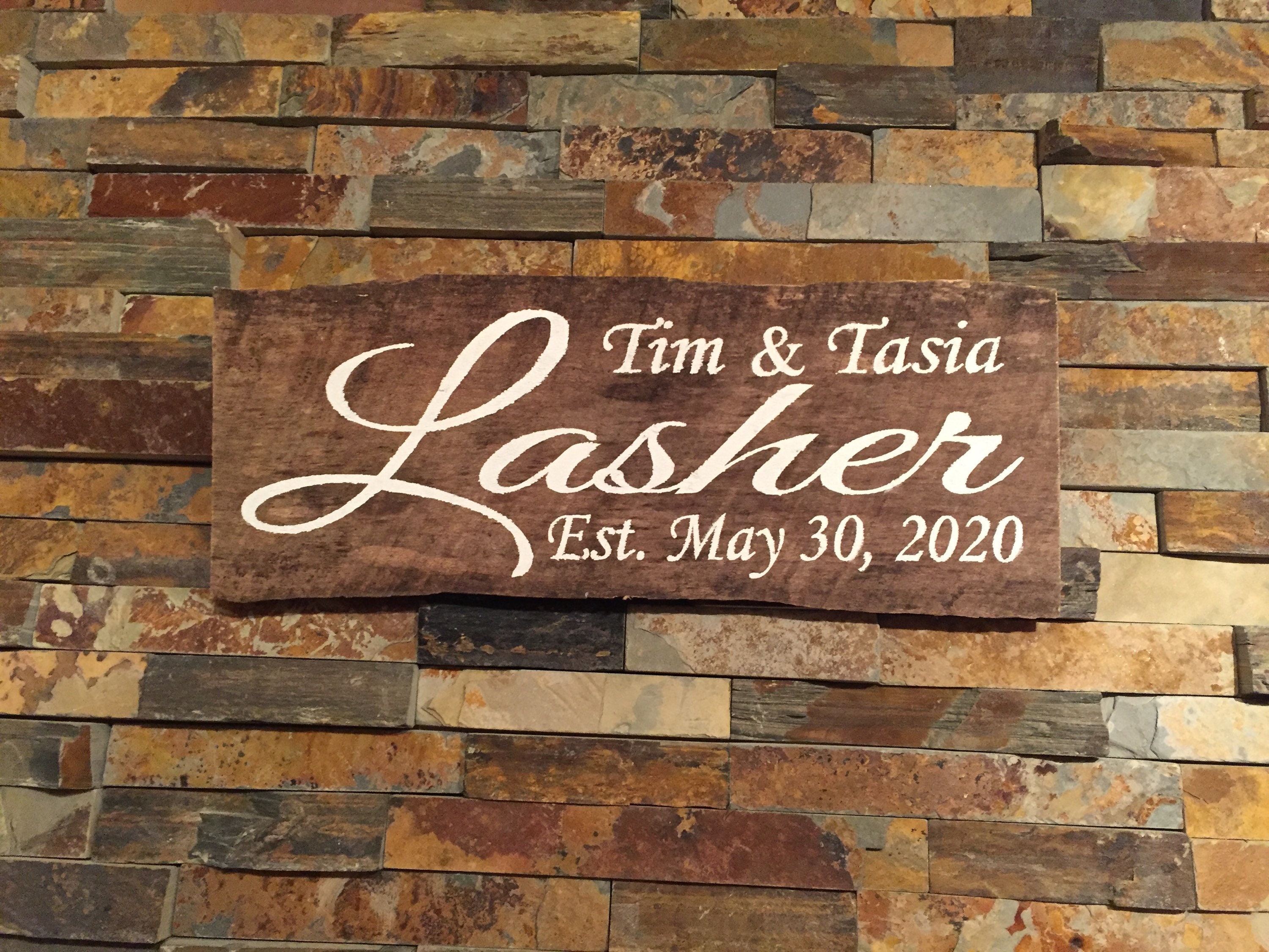 White Personalized Rustic Sign Custom Wedding Sign Last - Etsy