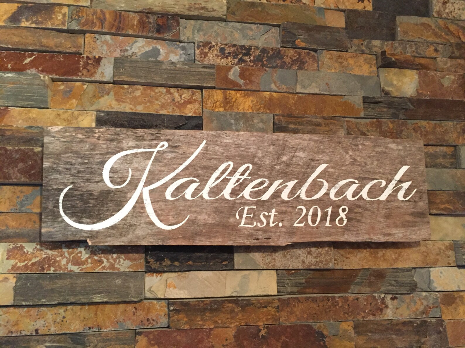 White Personalized Rustic Sign Custom Wedding Sign Last | Etsy