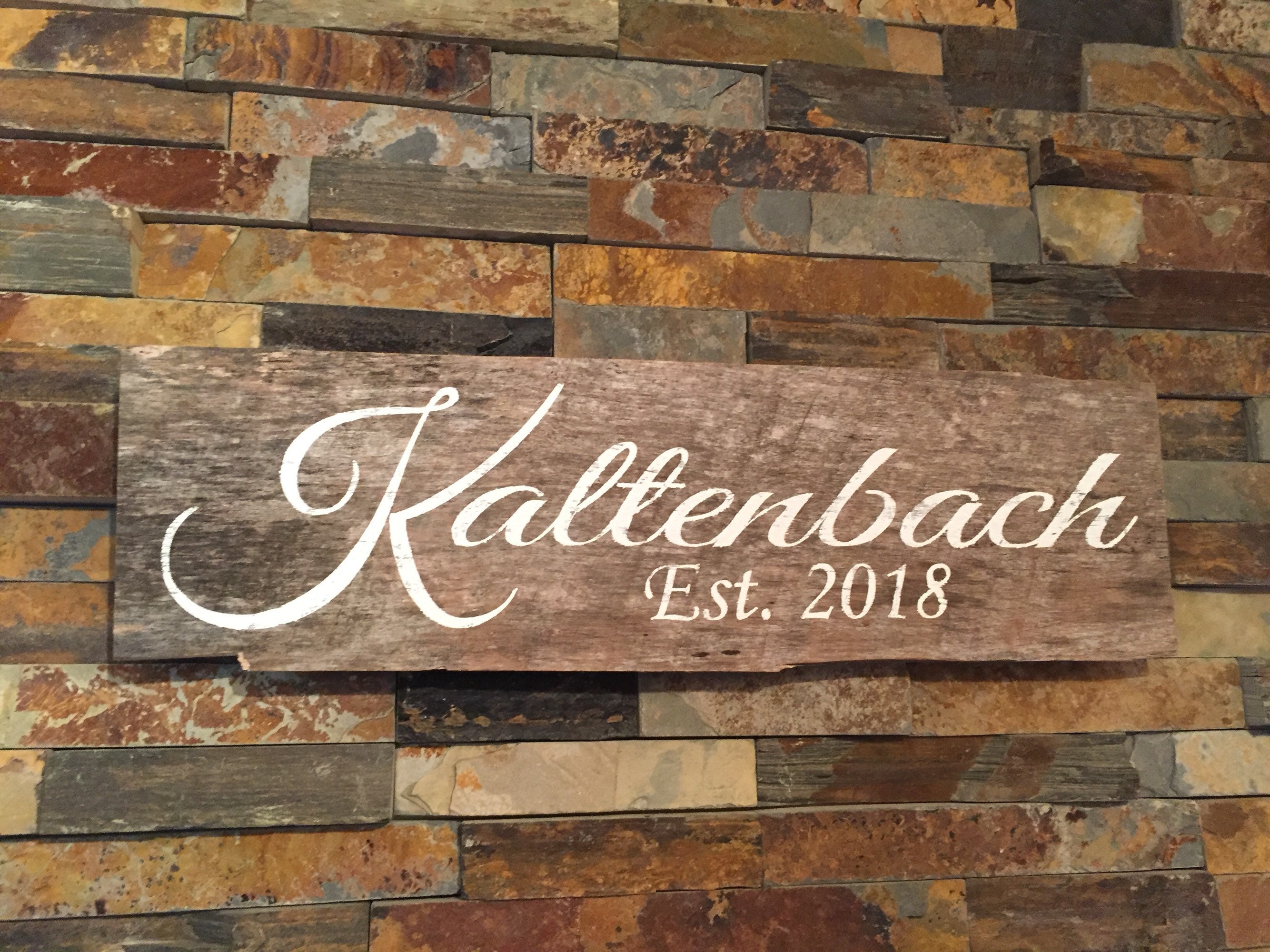 White Personalized Rustic Sign Custom Wedding Sign Last - Etsy