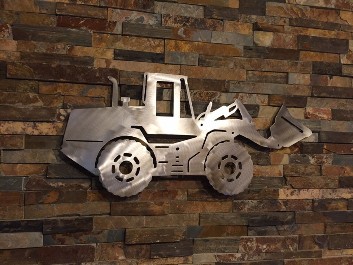 Brushed Metal Front End Loader Sign: Construction Decor - Etsy