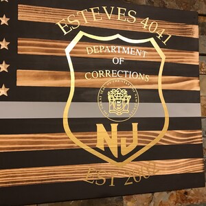 Custom Patch or Badge Flag - Thin Gray Line - Correctional Officers ...