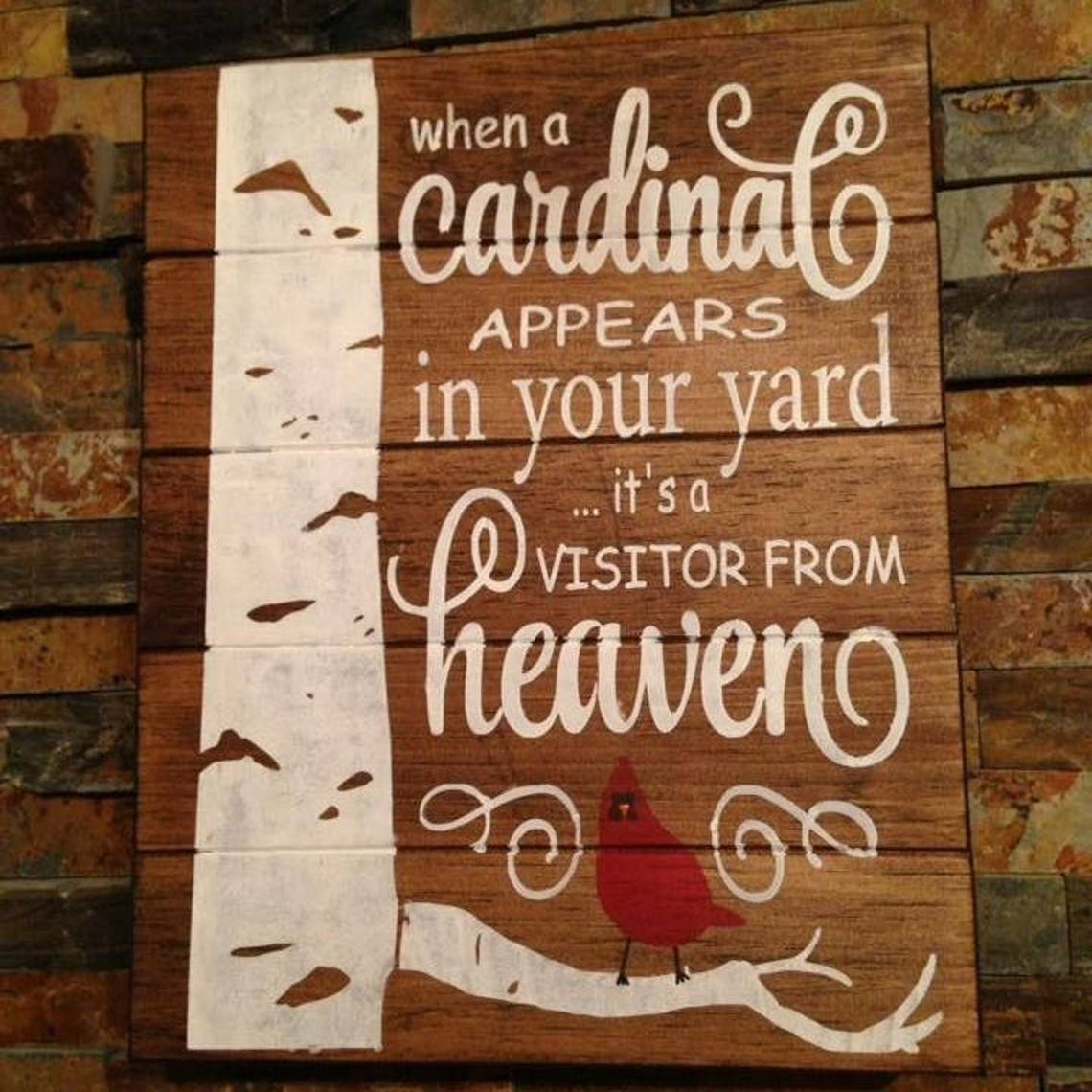 Cardinal sign memorial sign custom memorial sign wooden | Etsy