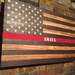 Red With White Lettering Rustic Flag American Flag Thin - Etsy