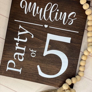 Party of Sign Party of 4 Party 0f 5 Custom Family Sign Sign for Mom ...