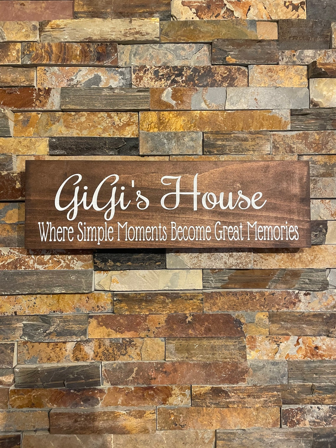Dark Wood Gigi Sign Gigi's House Where Simple Moments | Etsy