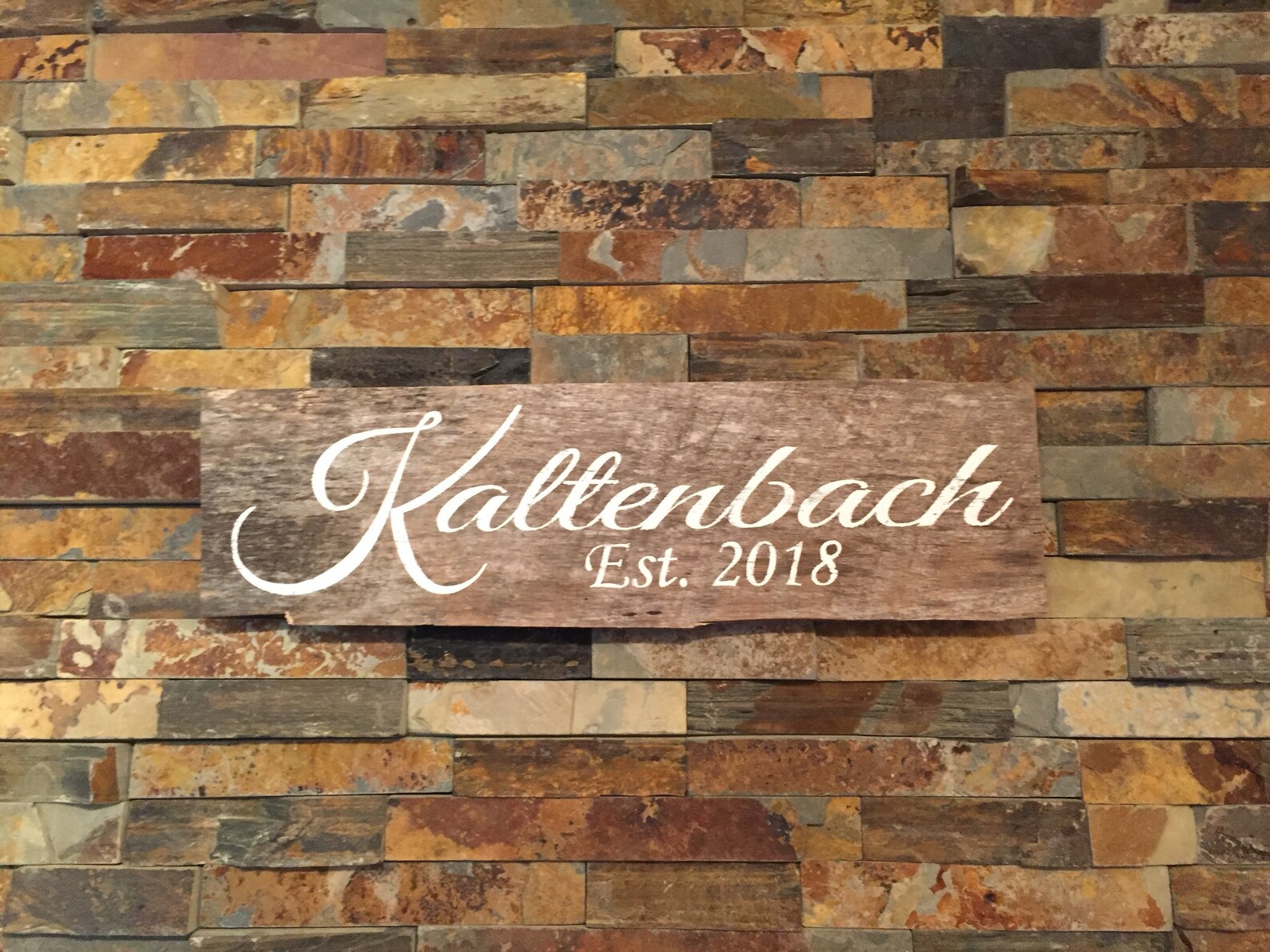 White Personalized Rustic Sign Custom Wedding Sign Last | Etsy