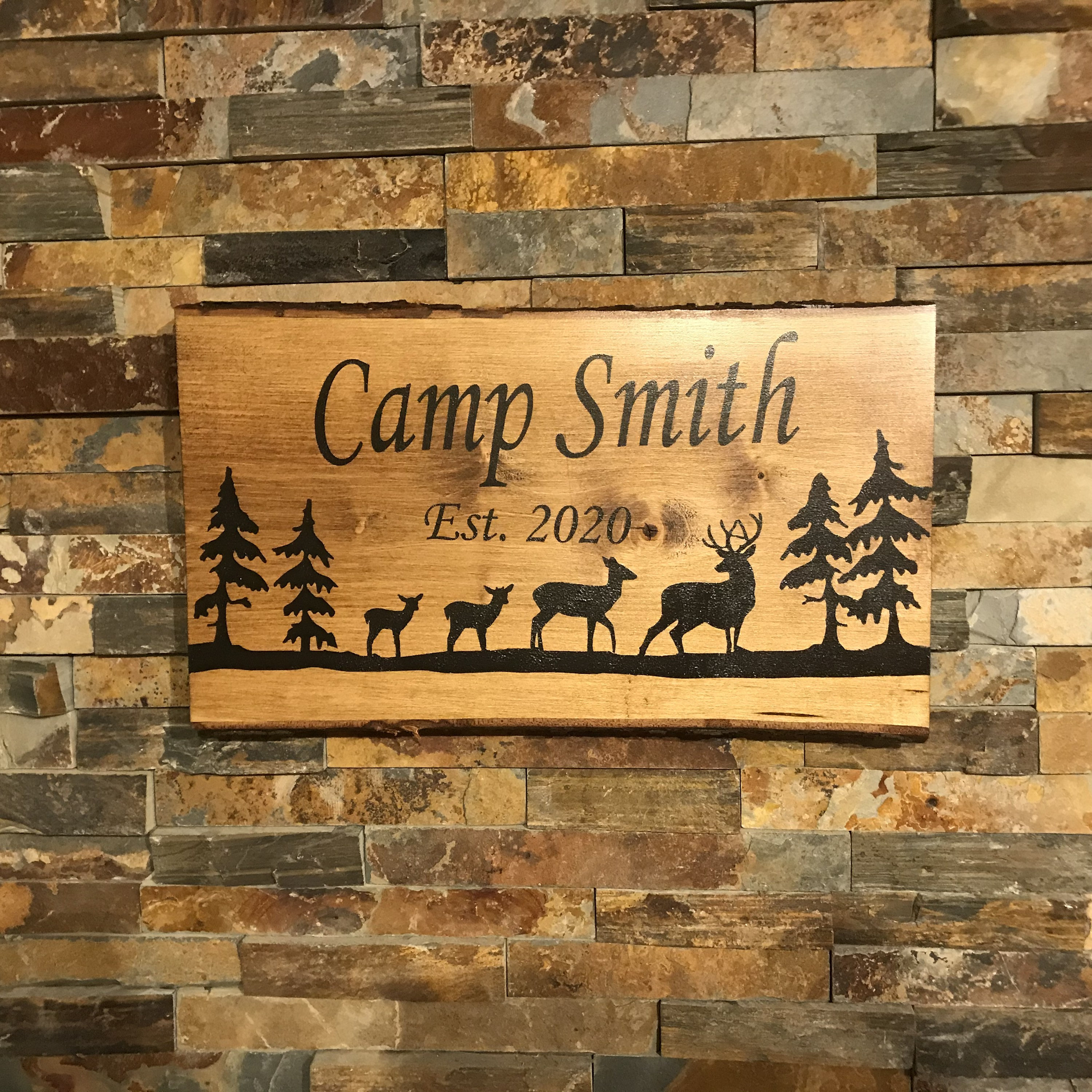 Custom Deer Camp Sign address Sign Personalized Sign for - Etsy