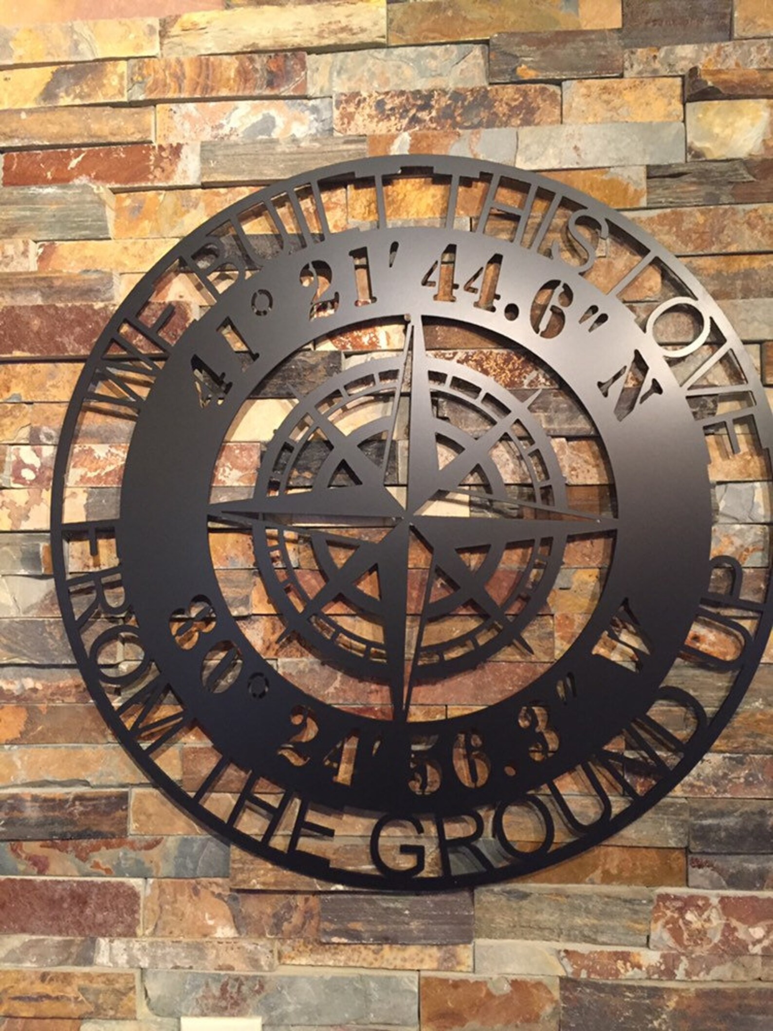 Metal Coordinates Sign Custom Metal Sign 1st Home - Etsy