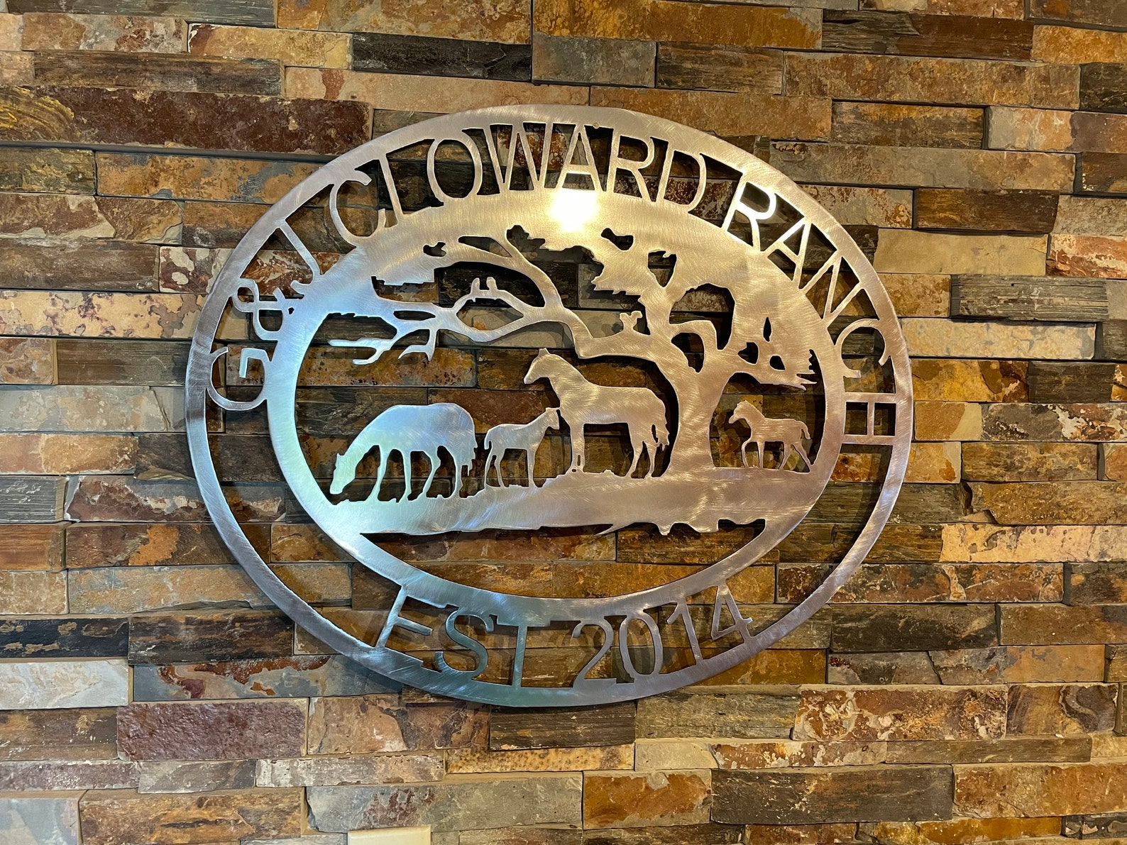 Custom metal sign horse sign address sign metal cut out | Etsy