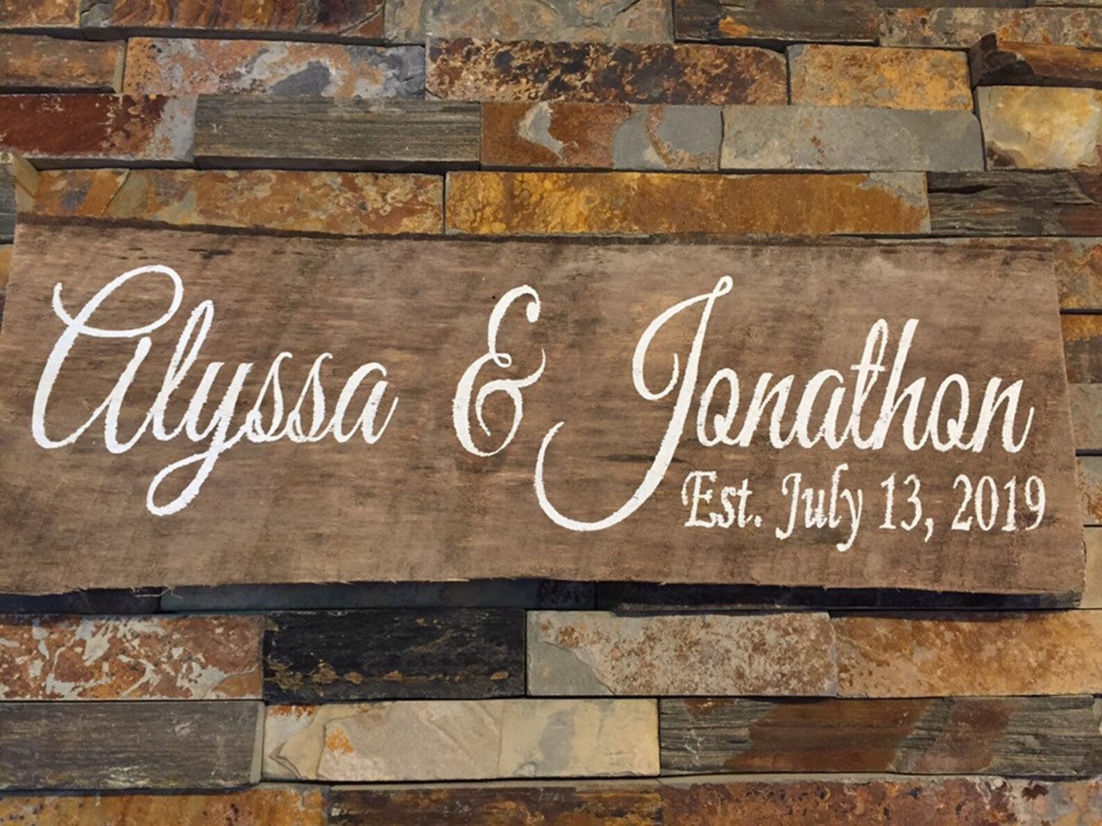 Personalized Rustic Sign Custom Wedding Sign couple Gift | Etsy