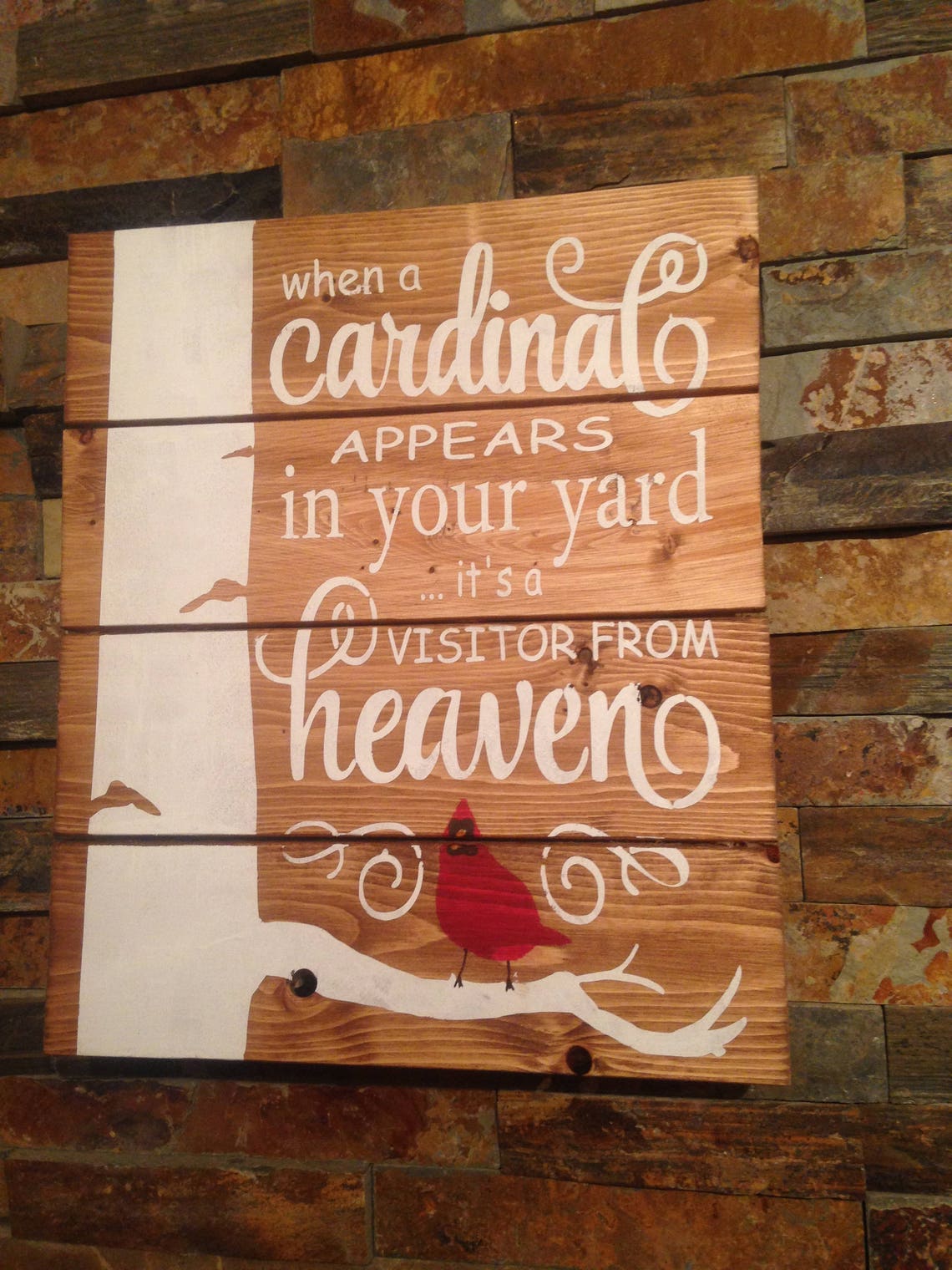 Cardinal Sign Memorial Sign Custom Memorial Sign Wooden - Etsy
