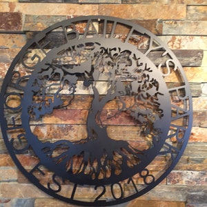 Tree of Life Metal Sign- Tree of Life-custom Metal Signs- Metal Home ...