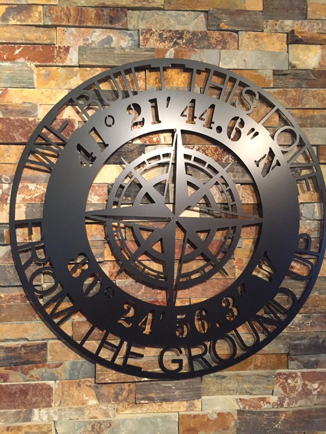 Metal Coordinates Sign Custom Metal Sign 1st Home - Etsy