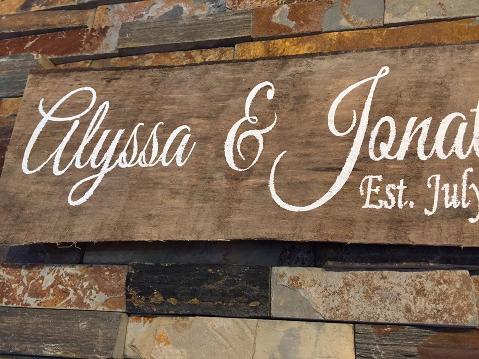 Personalized Rustic Sign Custom Wedding Sign couple Gift | Etsy