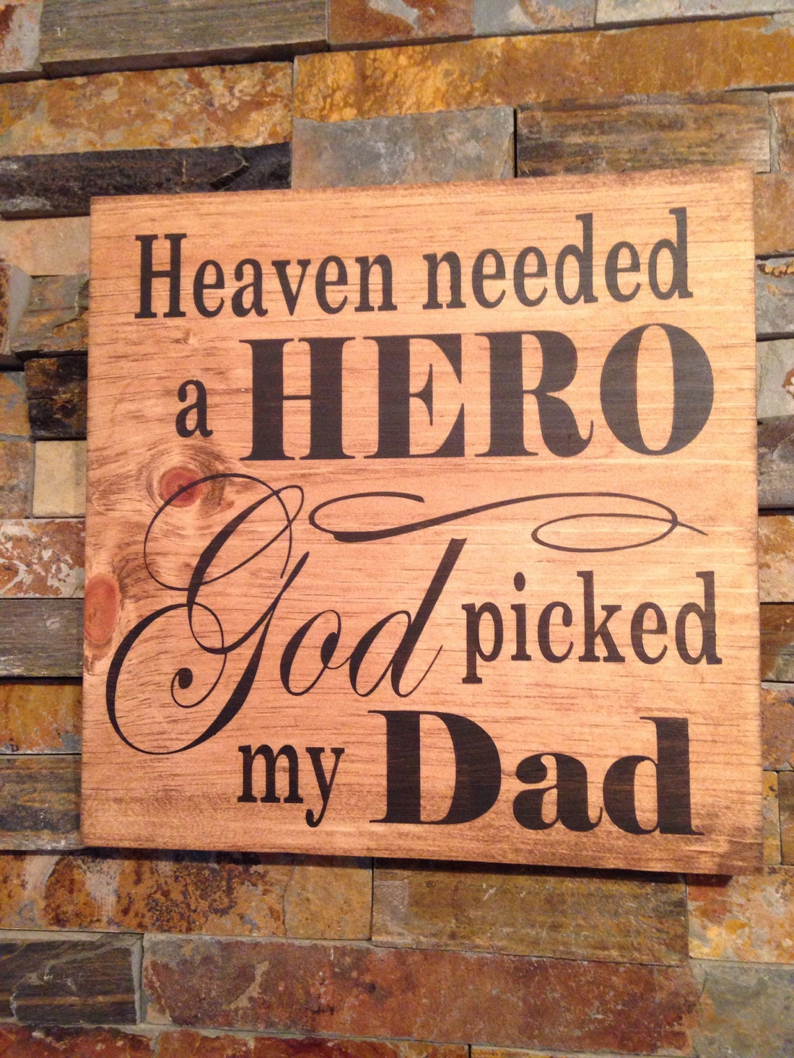Heaven Needed a Hero Sign-memorial Plaque Daddy-remembrance | Etsy