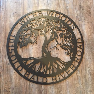 Tree of Life Metal Sign- Tree of Life-custom Metal Signs- Metal Home ...